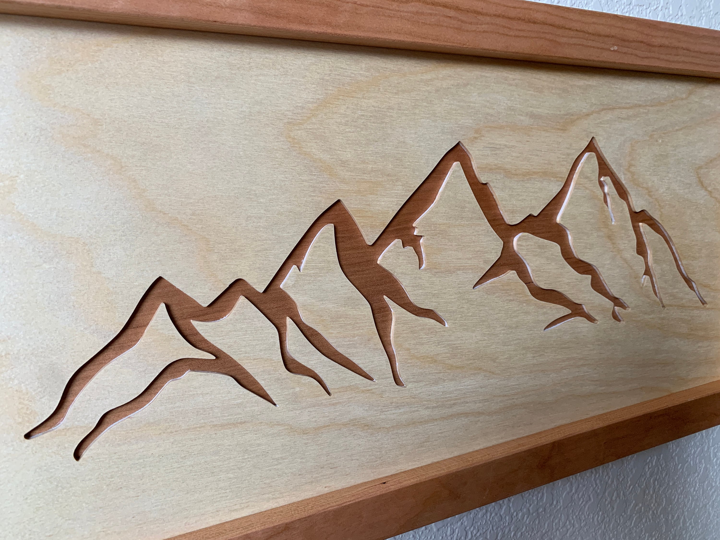 Mountain Scrollsaw Framed Scene Wall Art - Etsy