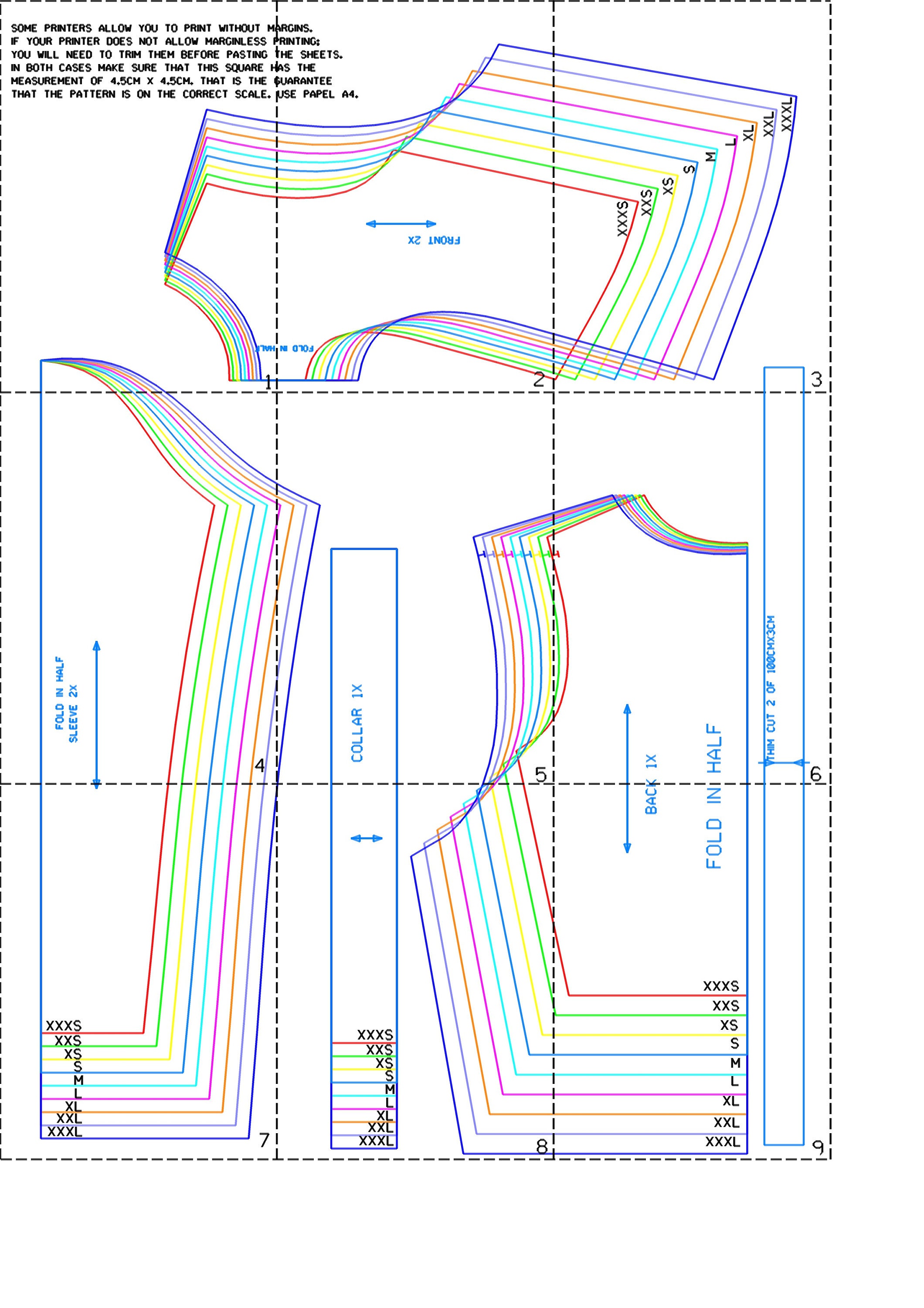 Cropped Drop. Sewing Pattern PDF PDF Ready to Print. 100% - Etsy
