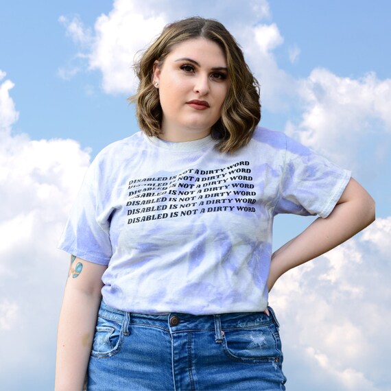 Disabled is Not a Dirty Word Reverse Tie-dyed Pastel T-shirt | Etsy