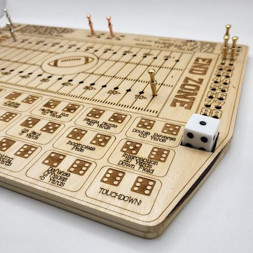Handmade Wooden Dice Football Game: Tabletop Family Fun - Etsy