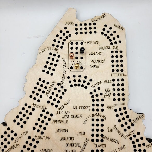 Maine Cribbage Board, Game of Cribbage, Family Game Night, Board Game ...