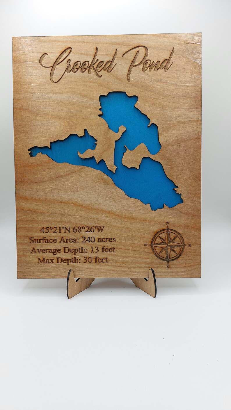Lake Map, Custom Lake Map, Lake Sign, Pond Sign, Lake Life ...