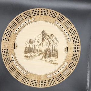 Round Cribbage Board, Game of Cribbage, Cribbage Game, Made in Maine ...