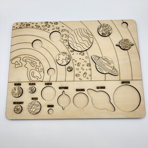 Solar System Puzzle, Wooden Puzzle, Kids Toys, Montessori Toys, Puzzles ...