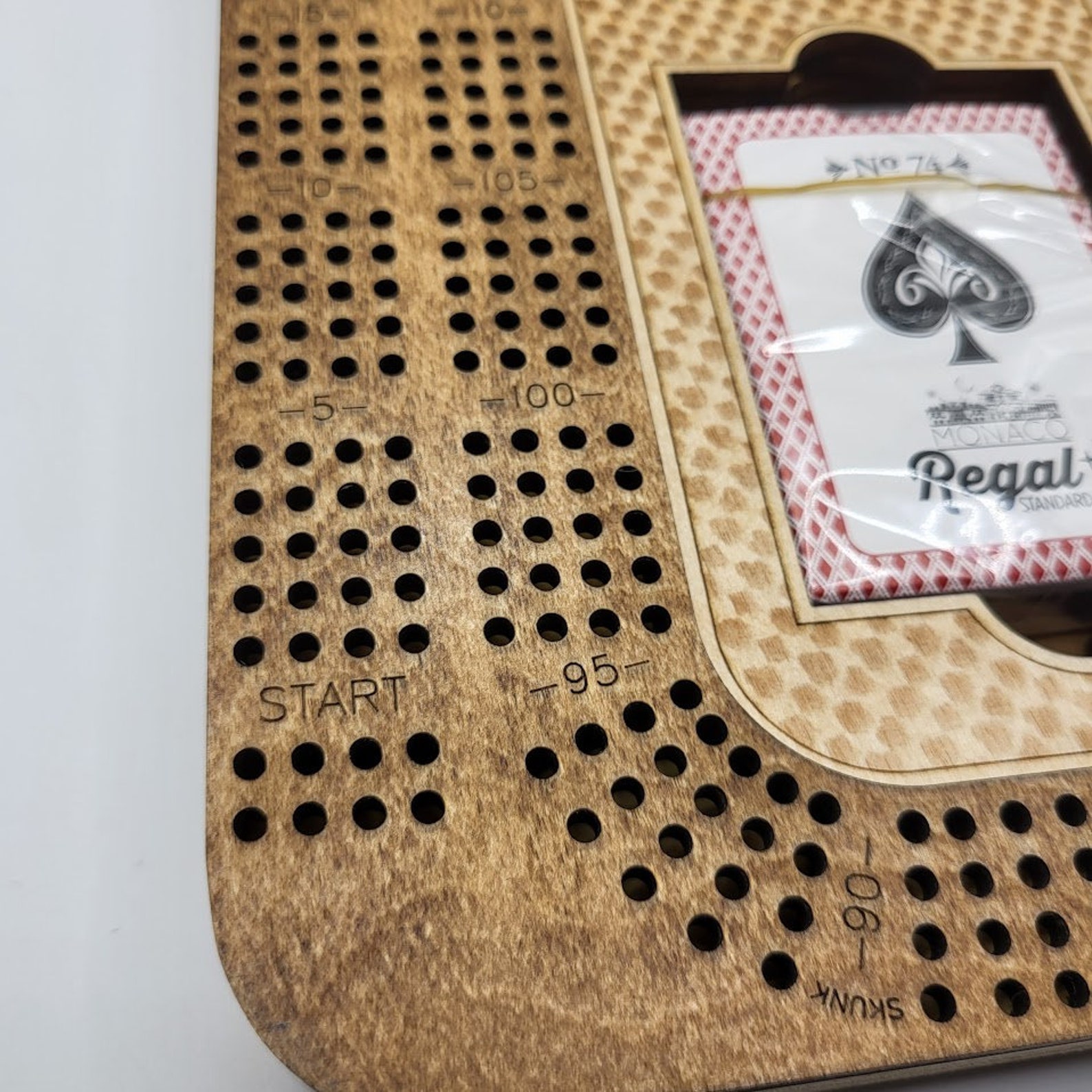 Rectangle Cribbage Board With Storage, Family Game Night, Made in Maine ...