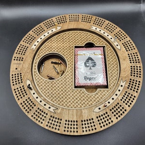 Round Cribbage Board, Game of Cribbage, Cribbage Game, Made in Maine ...