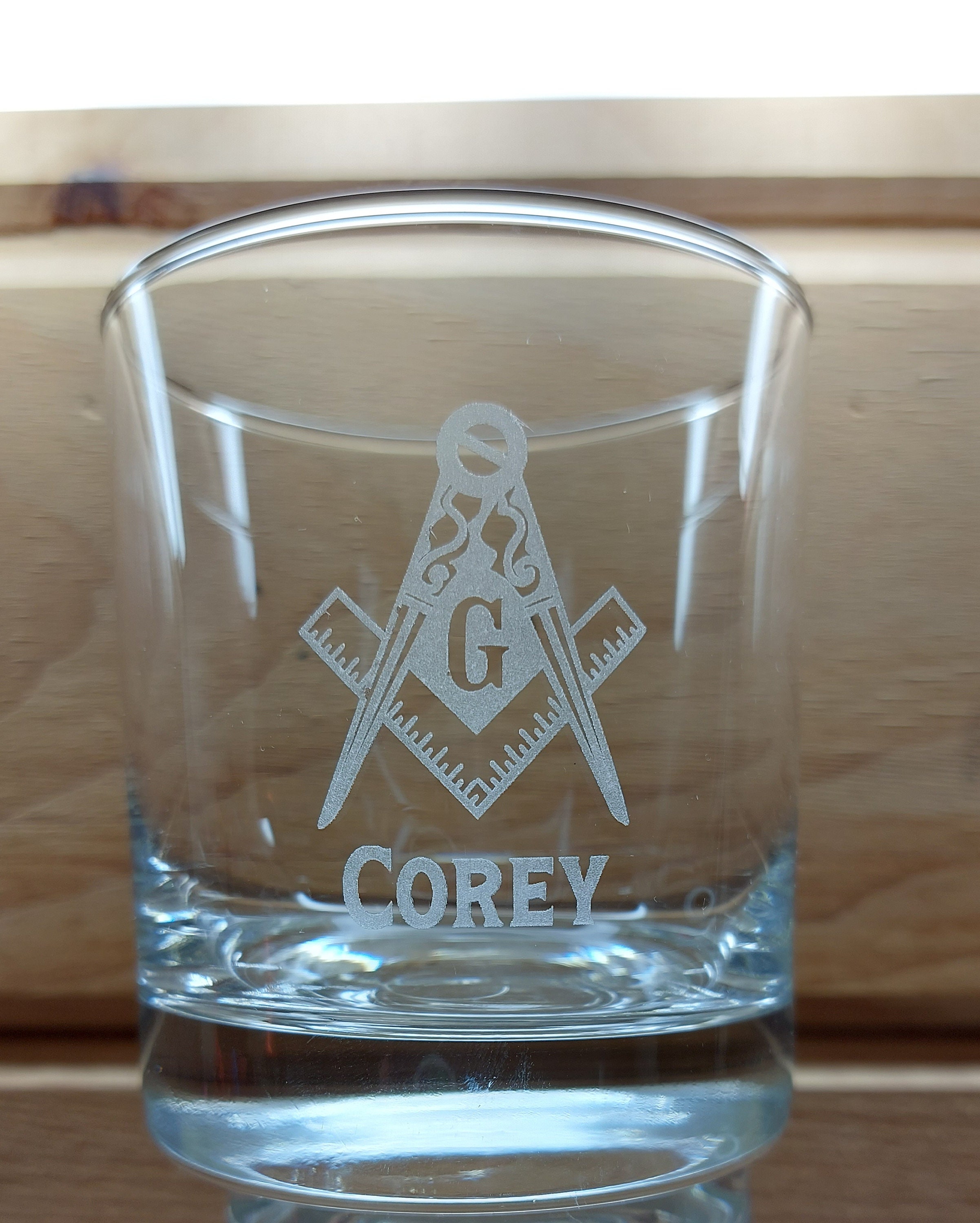 Free Mason Glass, Masonic Glass, Free Mason Gifts, Gifts for Free Mason ...