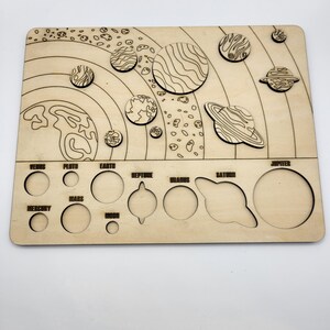 Solar System Puzzle, Wooden Puzzle, Kids Toys, Montessori Toys, Puzzles ...