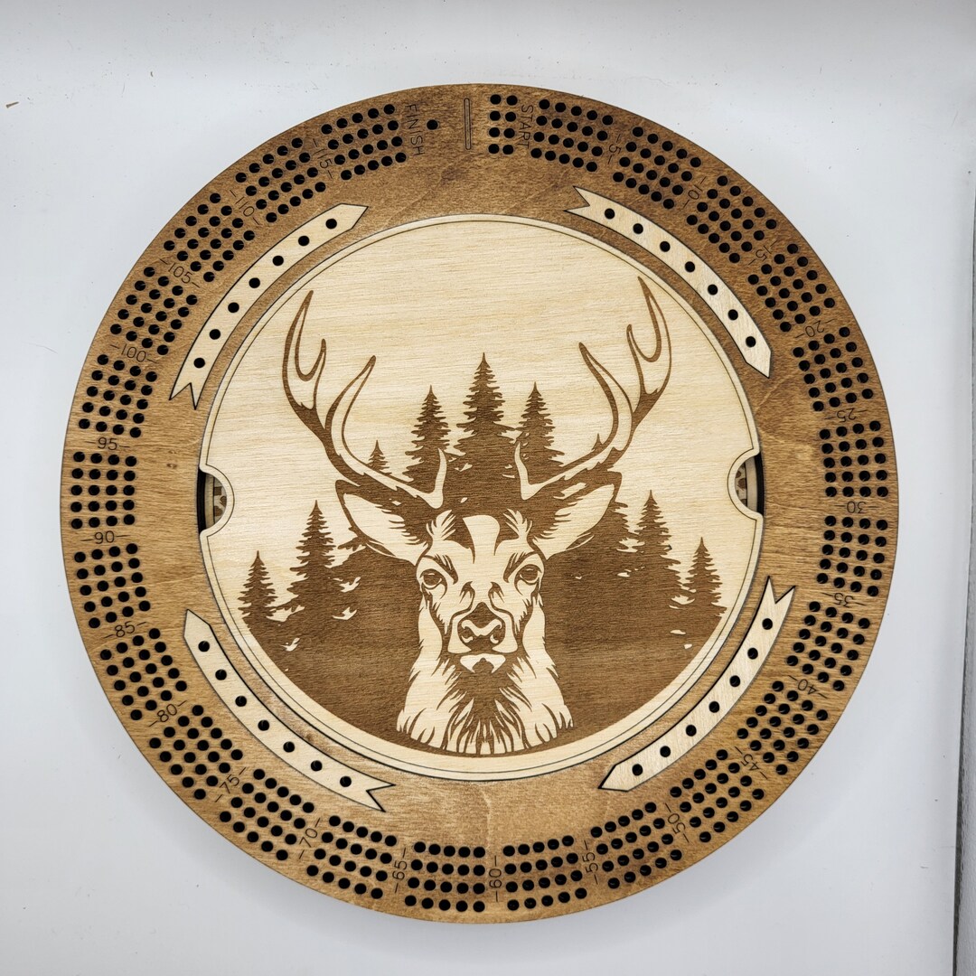 Round Cribbage Board, Game of Cribbage, Cribbage Game, Made in Maine ...