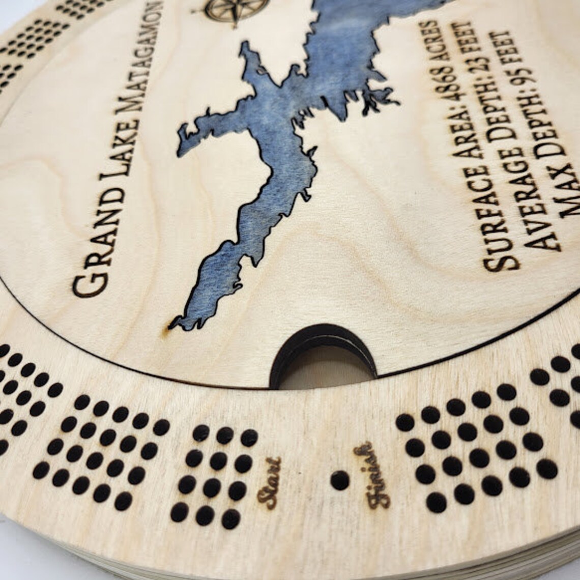 Round Cribbage Board Made in Maine Family Game Night - Etsy