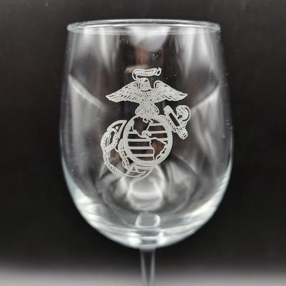 USMC Marine Corps Glassware Military Retirement Gift for - Etsy