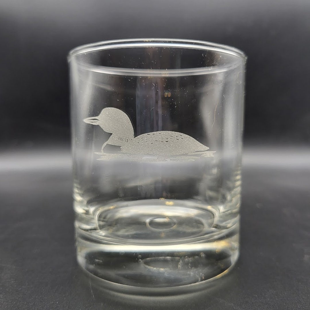 Engraved Loon Glassware: Handmade Lake Cabin Decor - Etsy