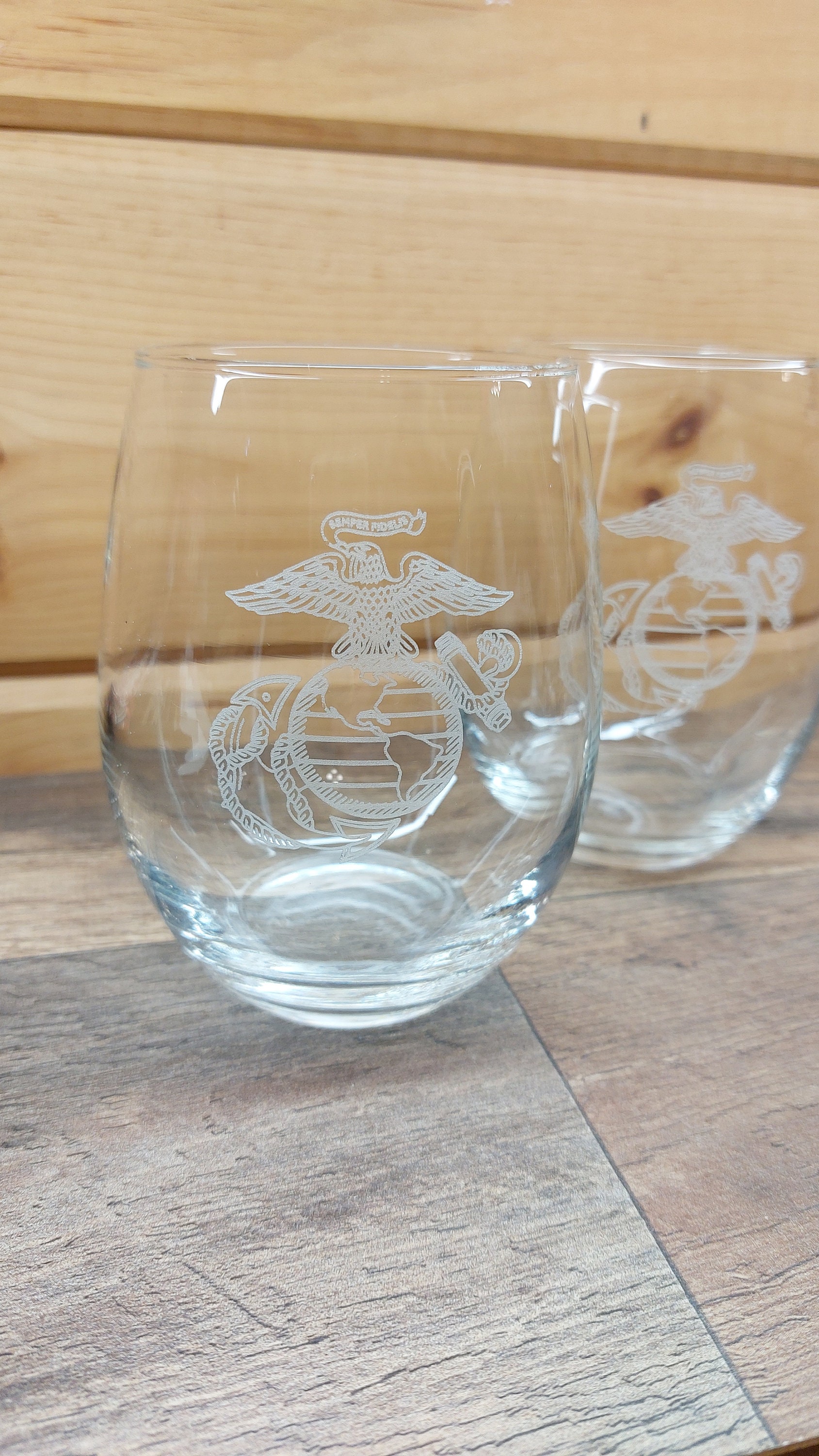 USMC Marine Corps Glassware Military Retirement Gift for - Etsy