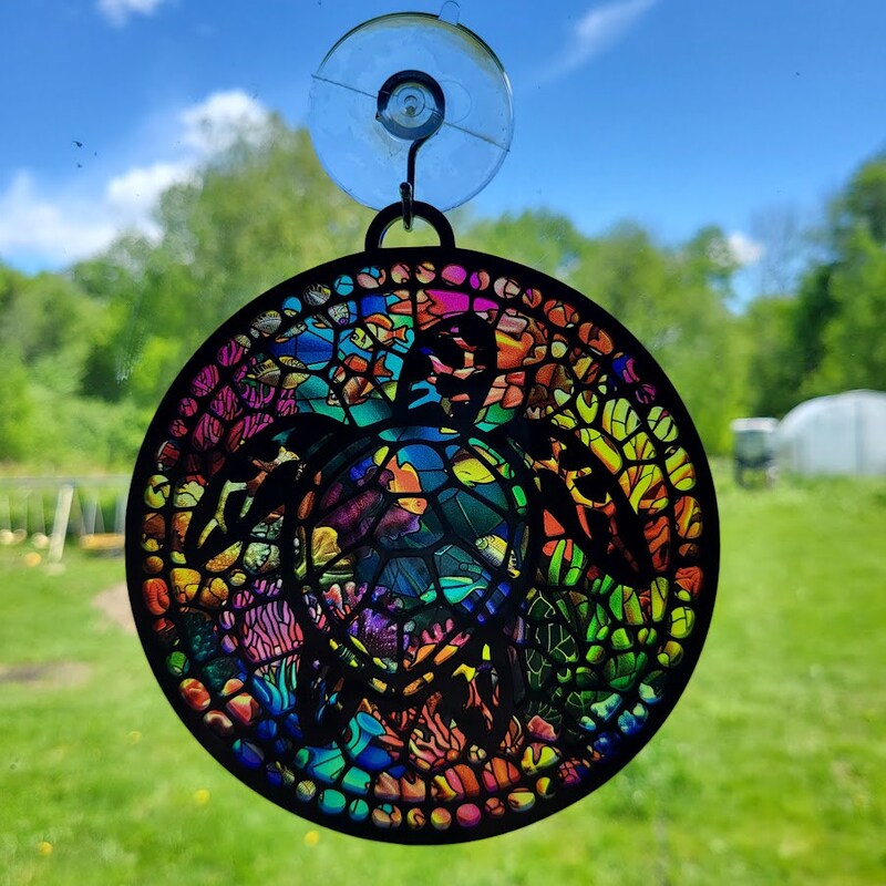 Turtle Suncatcher - Etsy