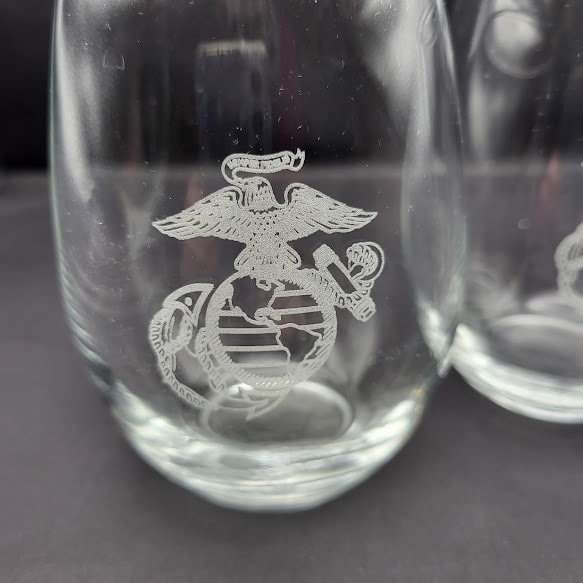 USMC Marine Corps Glassware Military Retirement Gift for - Etsy