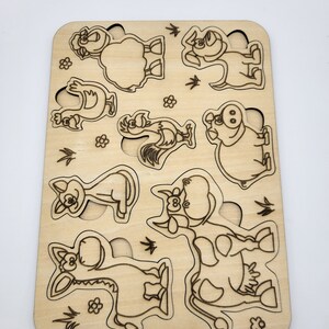 Farm Animal Puzzle, Wooden Puzzle, Kids Toys, Farm Toys, Toys for Kids ...