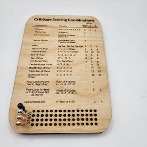 Birch Wood Cribbage Scorecard: Game Night Score Tracker - Etsy