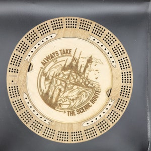 Round Cribbage Board, Game of Cribbage, Cribbage Game, Made in Maine ...