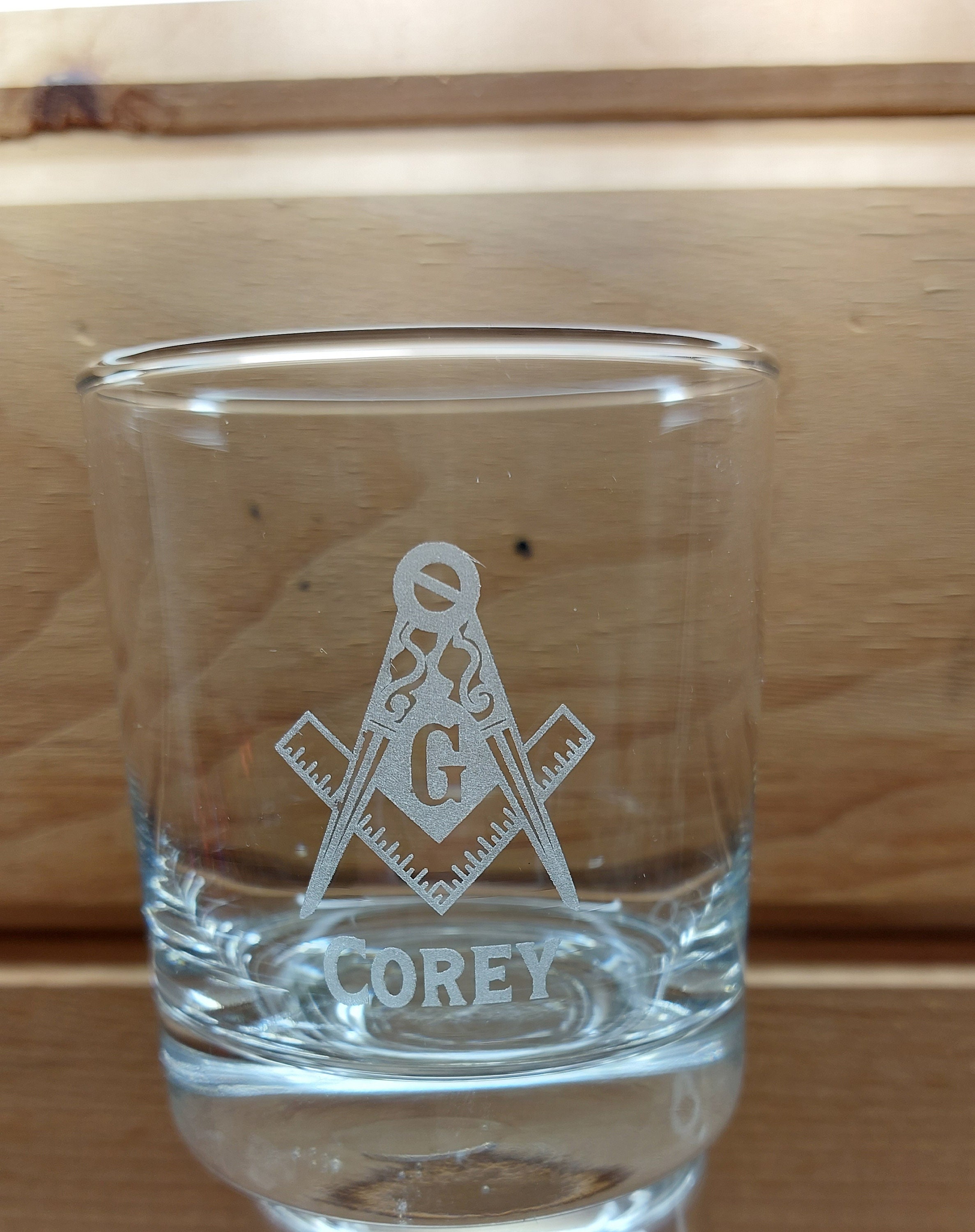 Free Mason Glass, Masonic Glass, Free Mason Gifts, Gifts for Free Mason ...