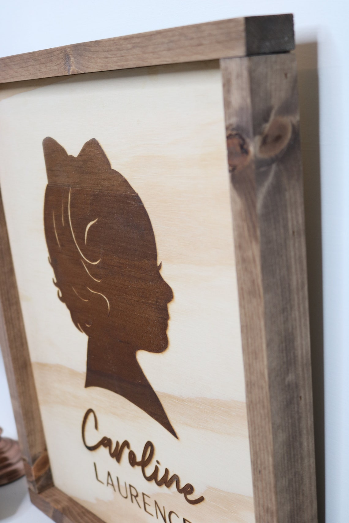 Custom Laser Engraved Child's Silhouette Wood Sign Custom | Etsy