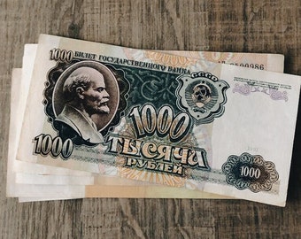 USSR 100 Ruble Banknote, Soviet Union Money, Original Vladimir Lenin ...