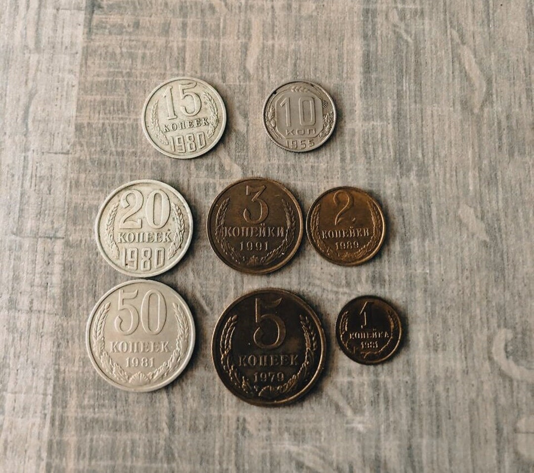 Huge Collection of Vintage Soviet Union USSR Coins, Set of 8 Soviet ...
