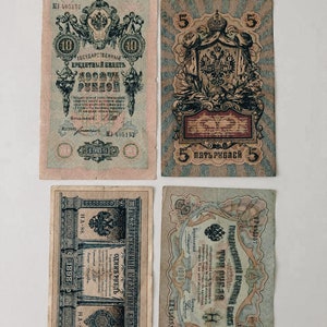 Huge Collection of Vintage Russia Empire Money, Antique Russian ...