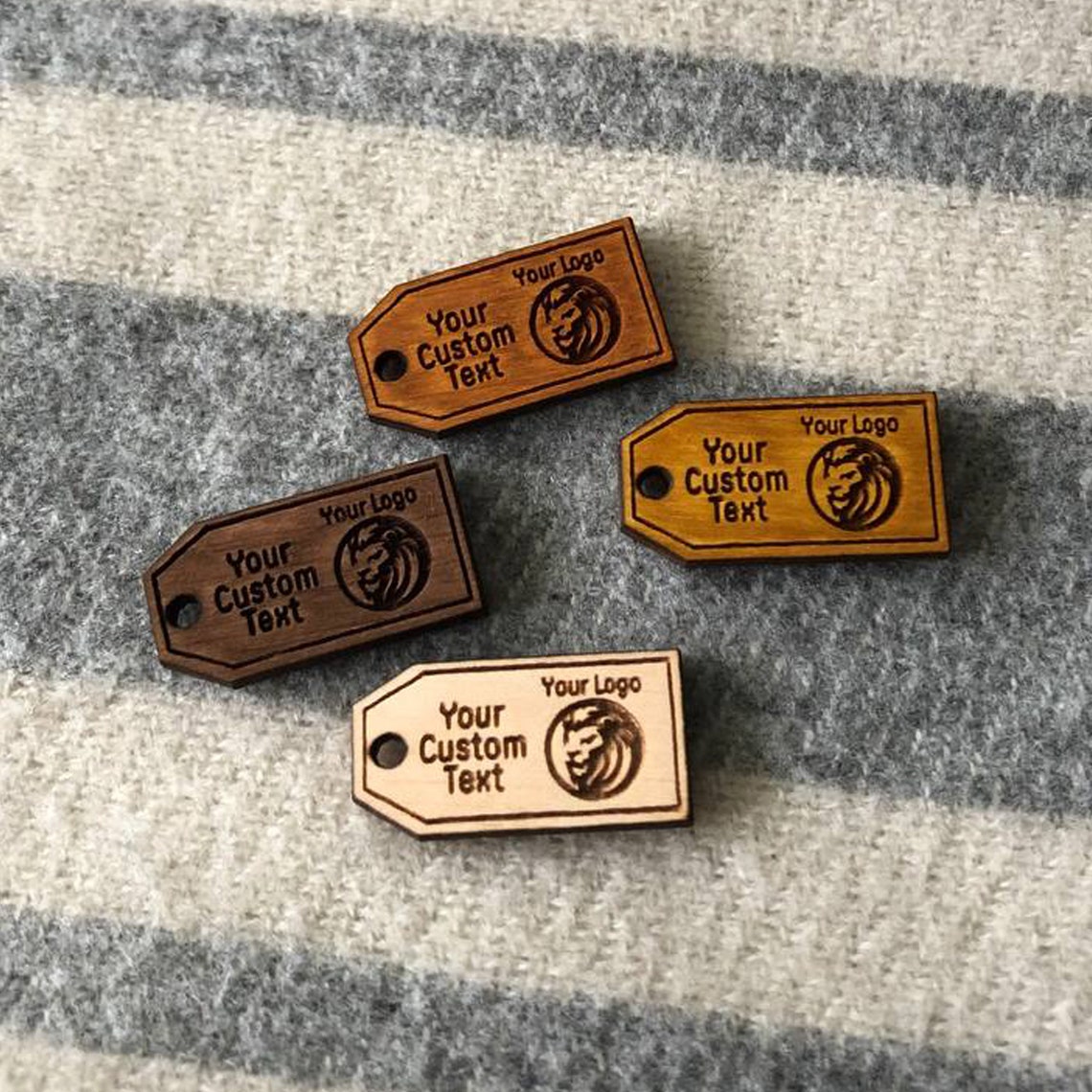 Wooden Tags Custom Wood Labels Knitting Tags Business Tags - Etsy