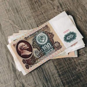 USSR 100 Ruble Banknote, Soviet Union Money, Original Vladimir Lenin ...