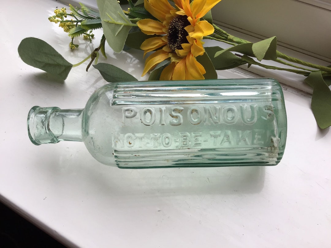 Vintage poisonous not to Be Taken Round Poison Bottle 1900 - Etsy UK