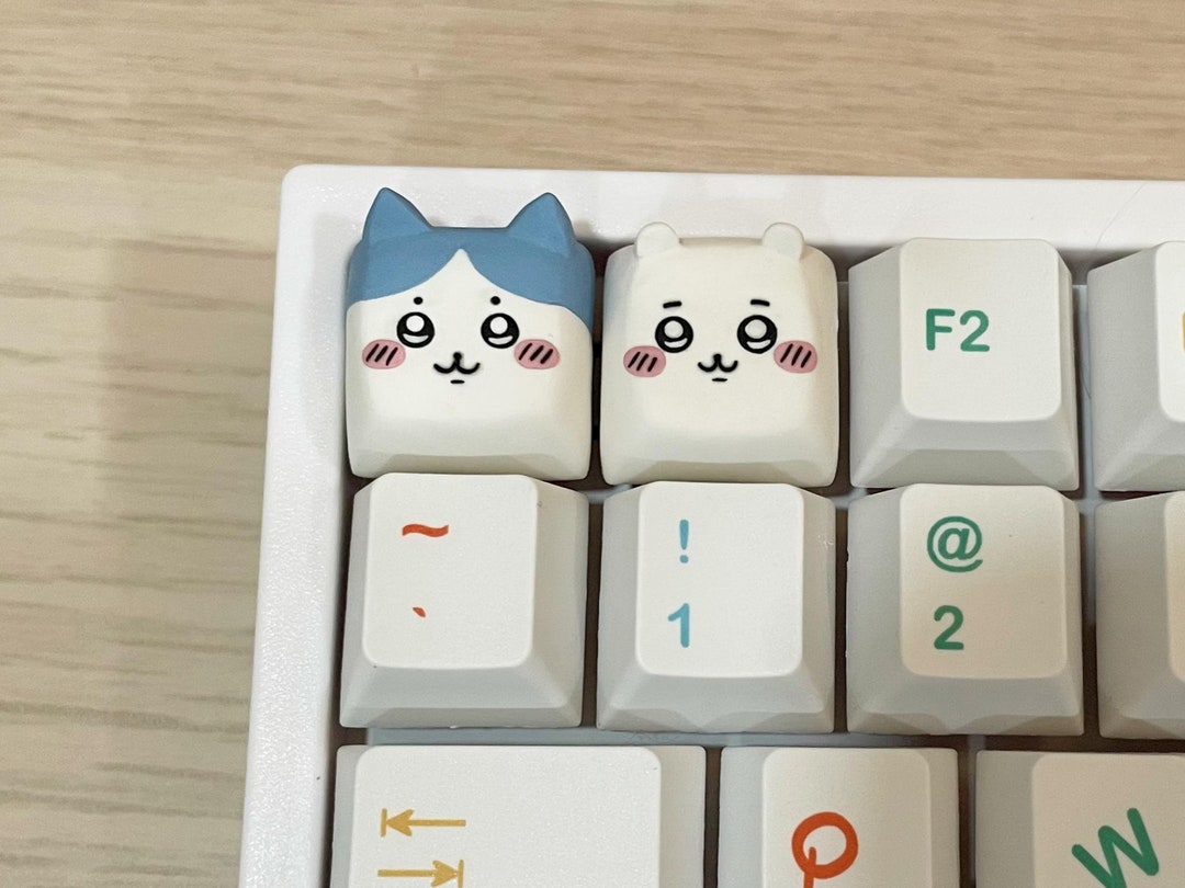 Chiikawa and Hachiware Handmade Artisan Keycap Kawaii Keycaps Cute ...