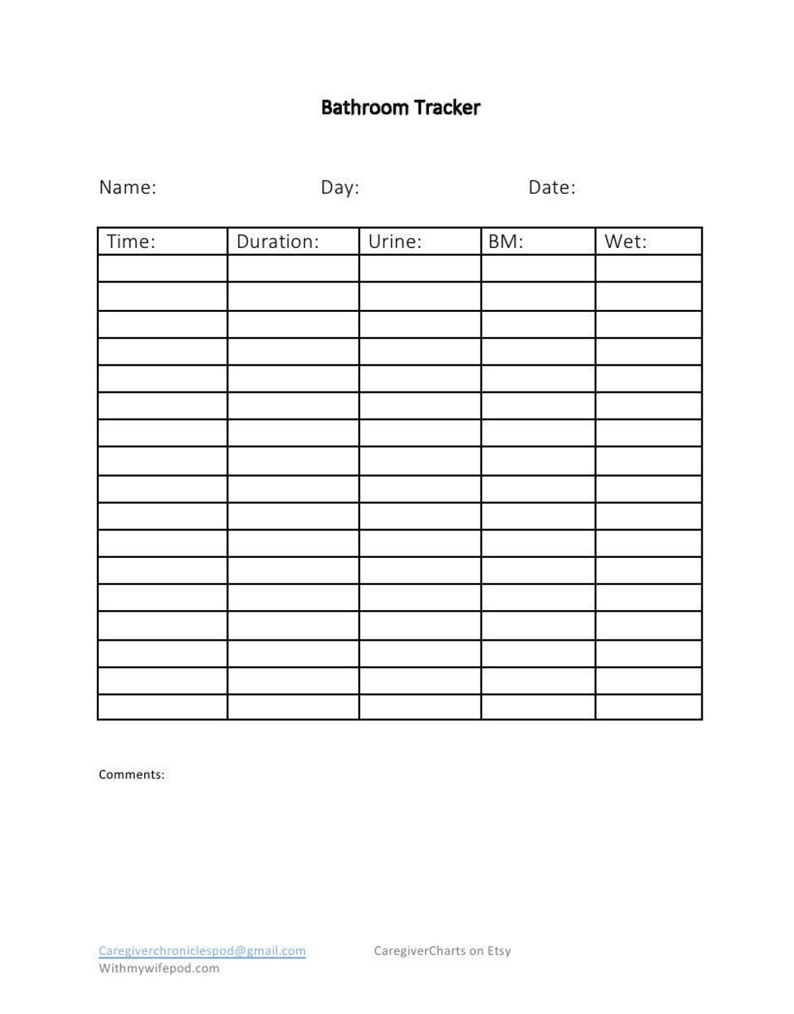 Bathroom Tracker - Etsy