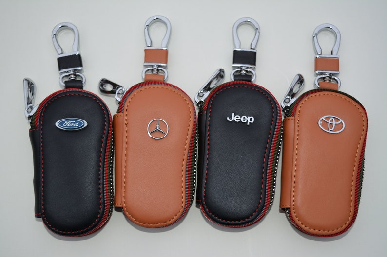 Car Key Cover,leather Key Fob Wallet, Leather Car Key Pouch, Leather ...
