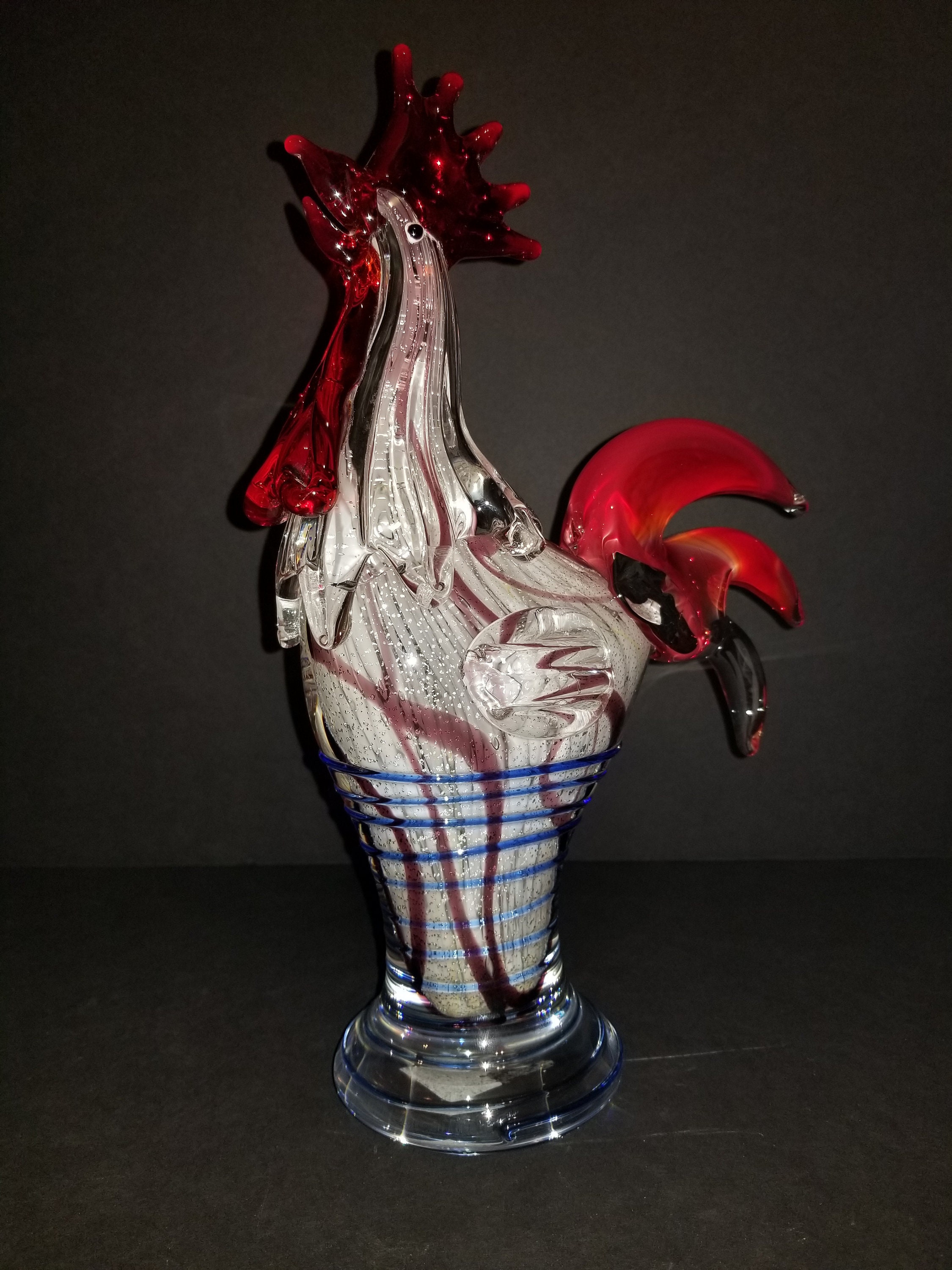 Glass Rooster for sale | Only 3 left at -65%