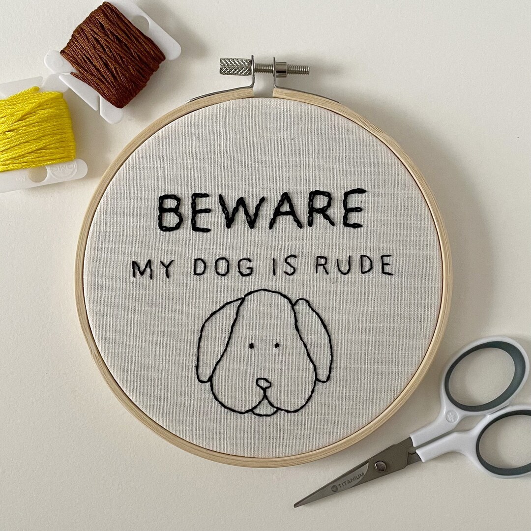 Modern Embroidery, Funny Embroidery Completed in Hoop Art With Quote ...