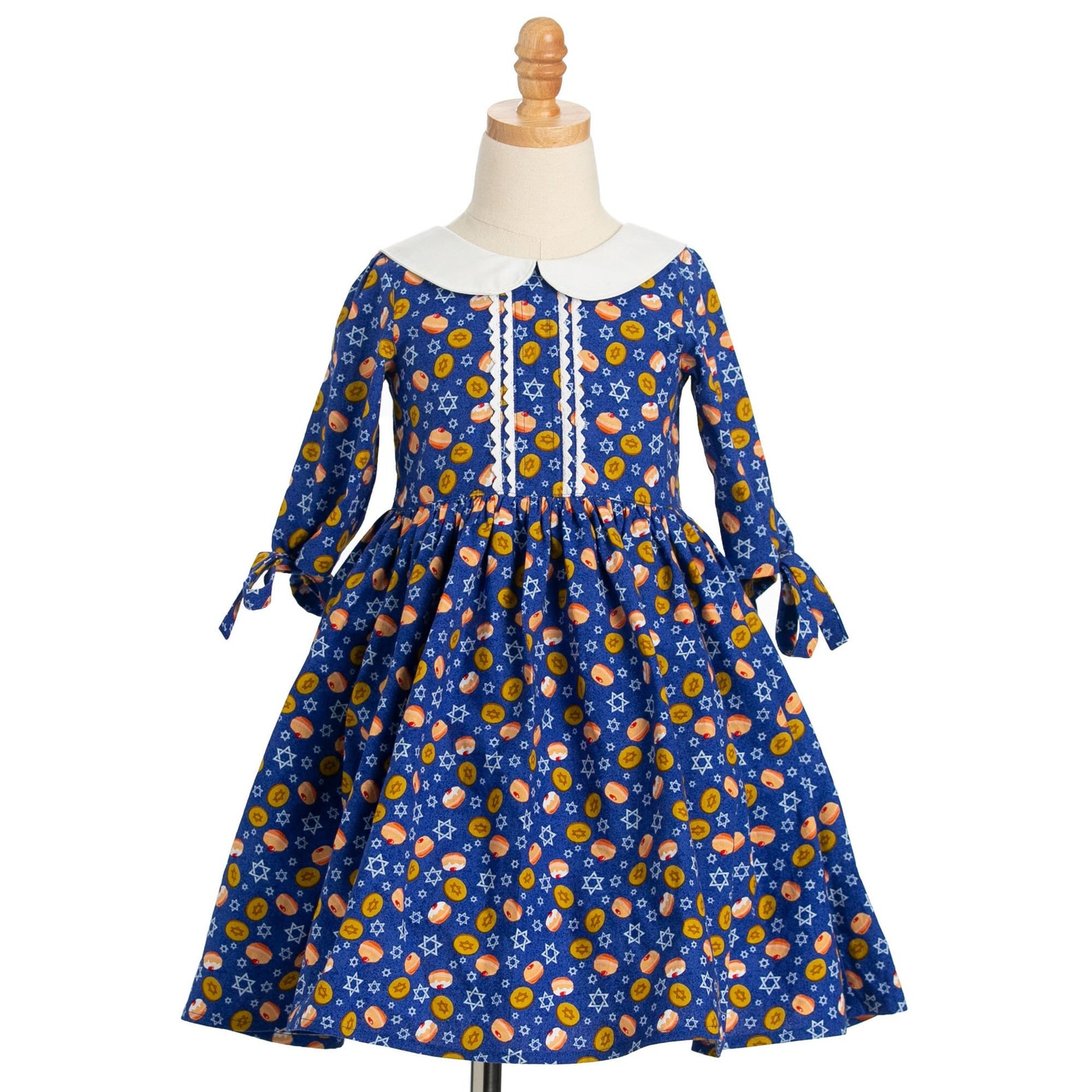 Hanukkah Dress With Star of David, Gelt, and Sufganyot, Chanukkah Dress ...