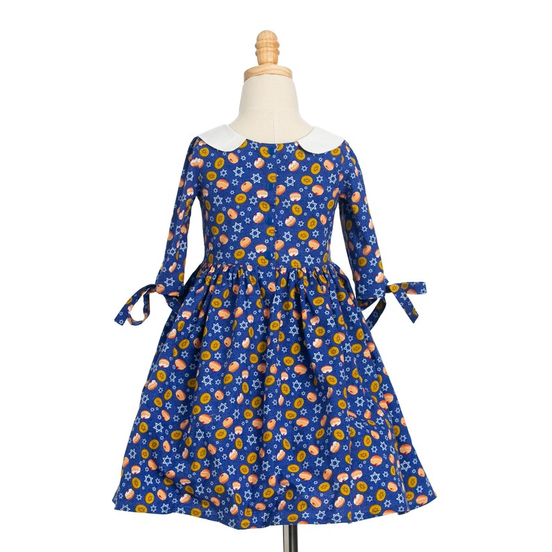 Hanukkah Dress With Star of David, Gelt, and Sufganyot, Chanukkah Dress ...