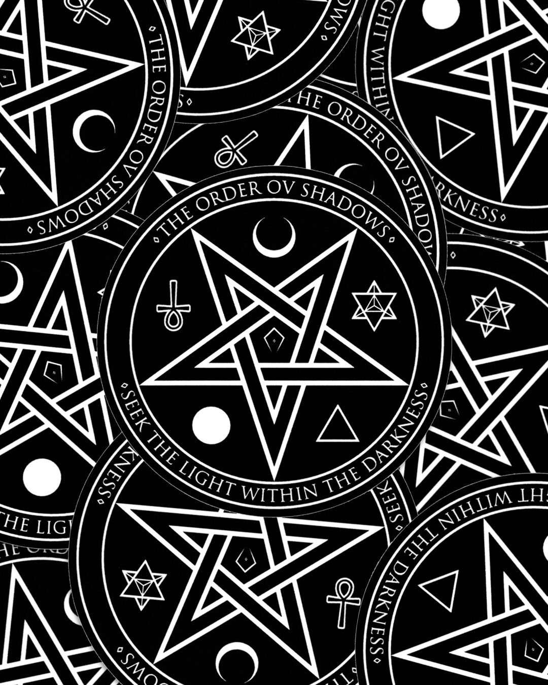 Magic Circle Sticker Gothic Goth Alchemy Occult Esoteric Macabre Sacred ...