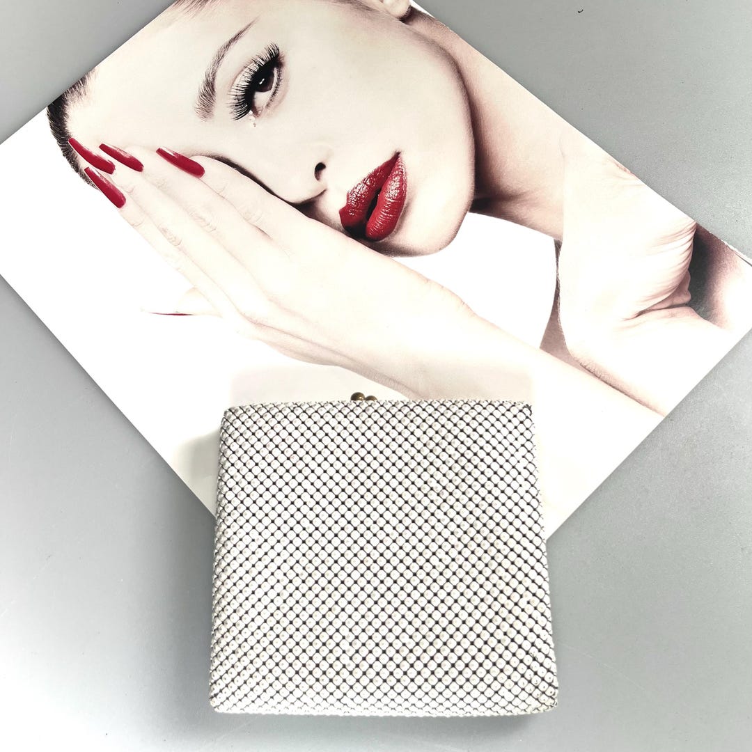 Vintage OROTON White Mesh Purse - Coin, Card and Notes Sections ...