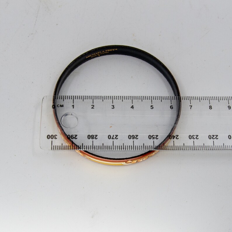 Vintage MICHAELA FREY Enamel Bracelet / Bangle With Matching Ring ...