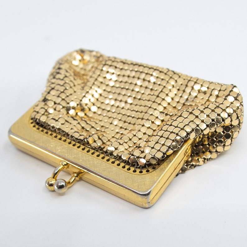 Vintage GLOMESH Mini Gold Coloured Coin Purse / Pouch C1970s - Etsy
