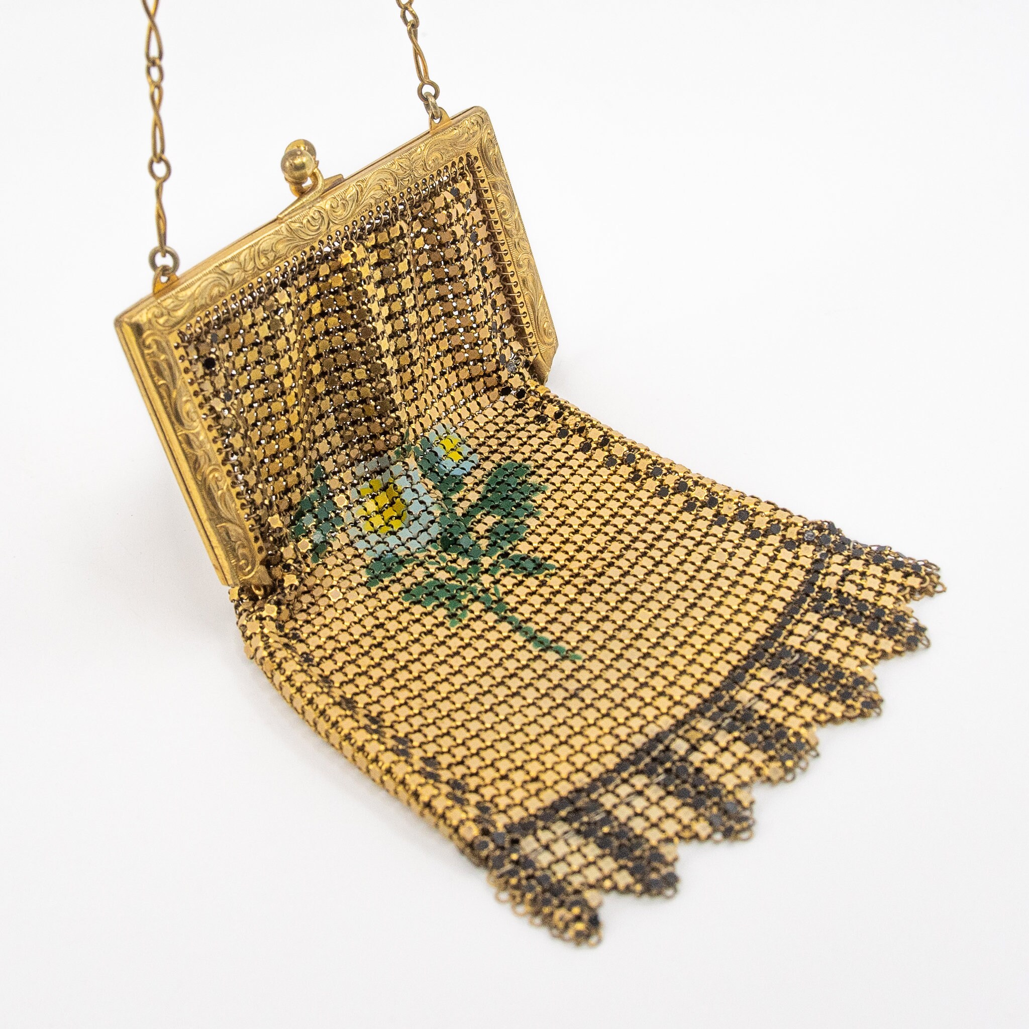 Antique / Vintage Art Deco Metal Mesh Flapper Purse / Bag - Etsy