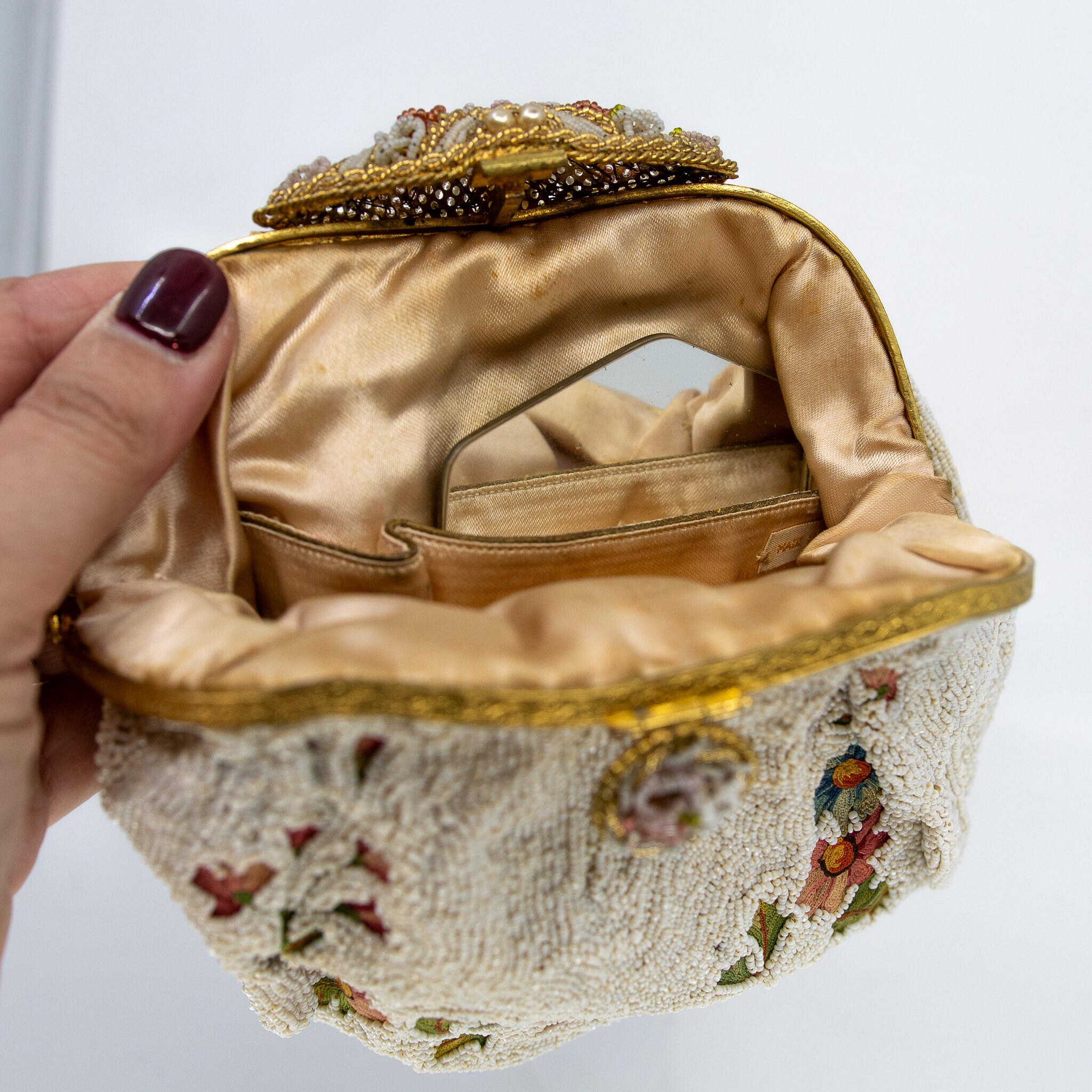 Vintage HAND MADE FRENCH Micro / Mini Glass Seed Beaded and - Etsy