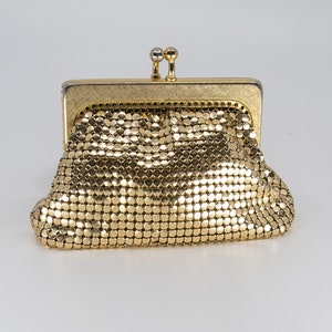 Vintage GLOMESH Mini Gold Coloured Coin Purse / Pouch C1970s - Etsy