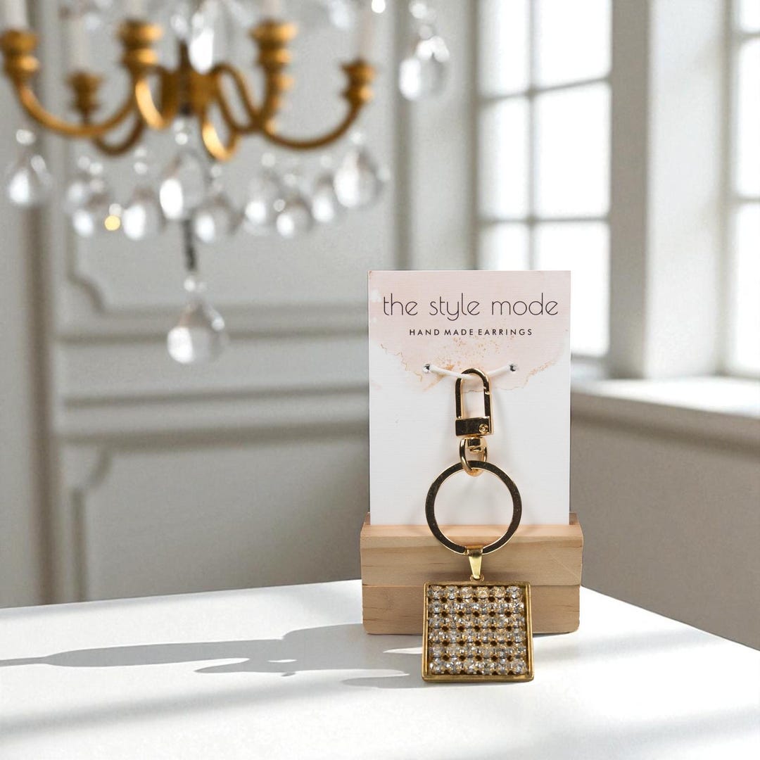 Hand Made Bag Tag / Key Holder - Made With Up-cycled 1970s Vintage ...