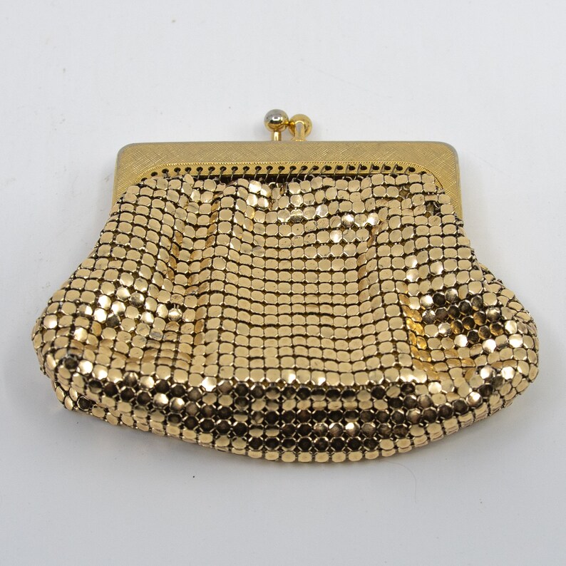 Vintage GLOMESH Mini Gold Coloured Coin Purse / Pouch C1970s - Etsy