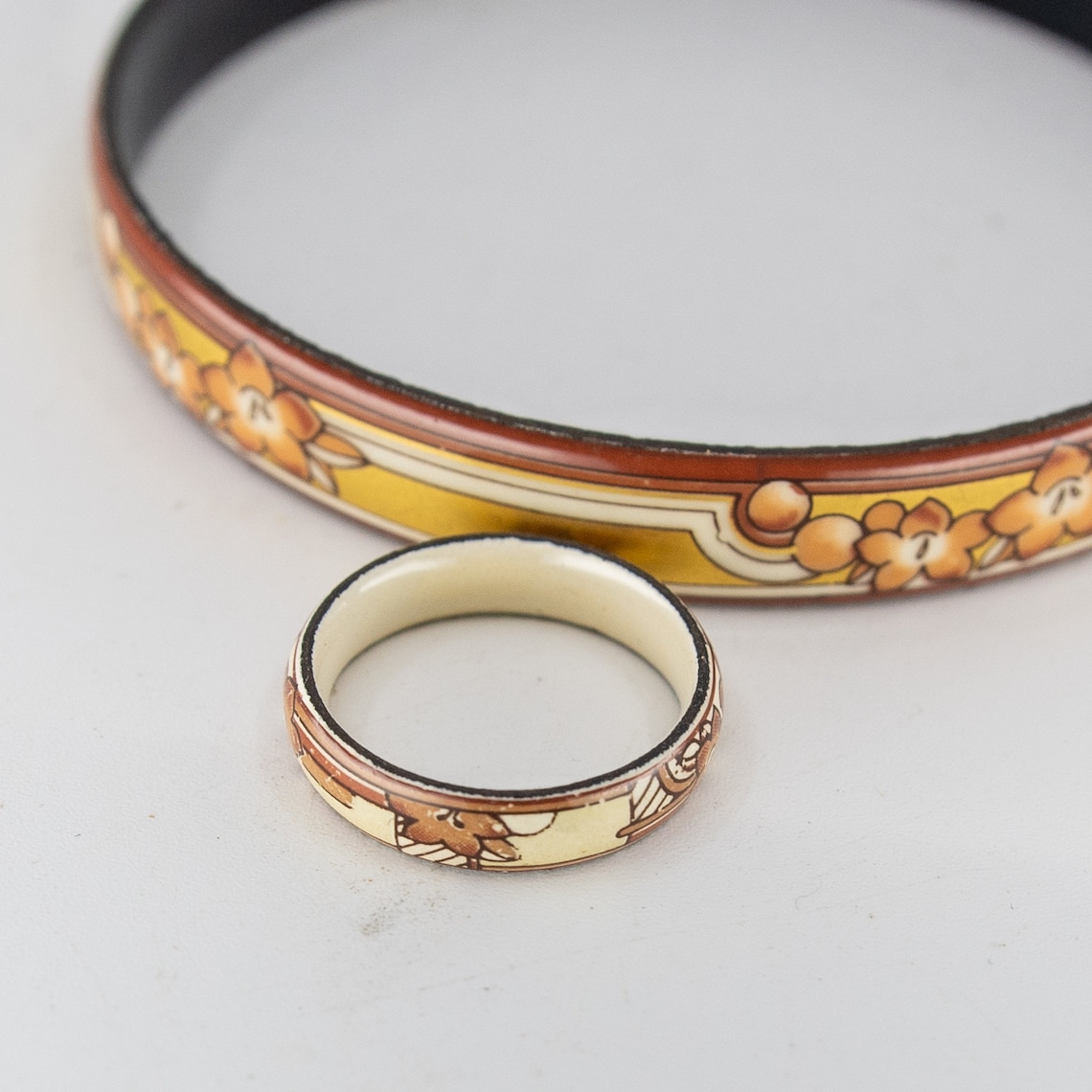 Vintage MICHAELA FREY Enamel Bracelet / Bangle With Matching - Etsy