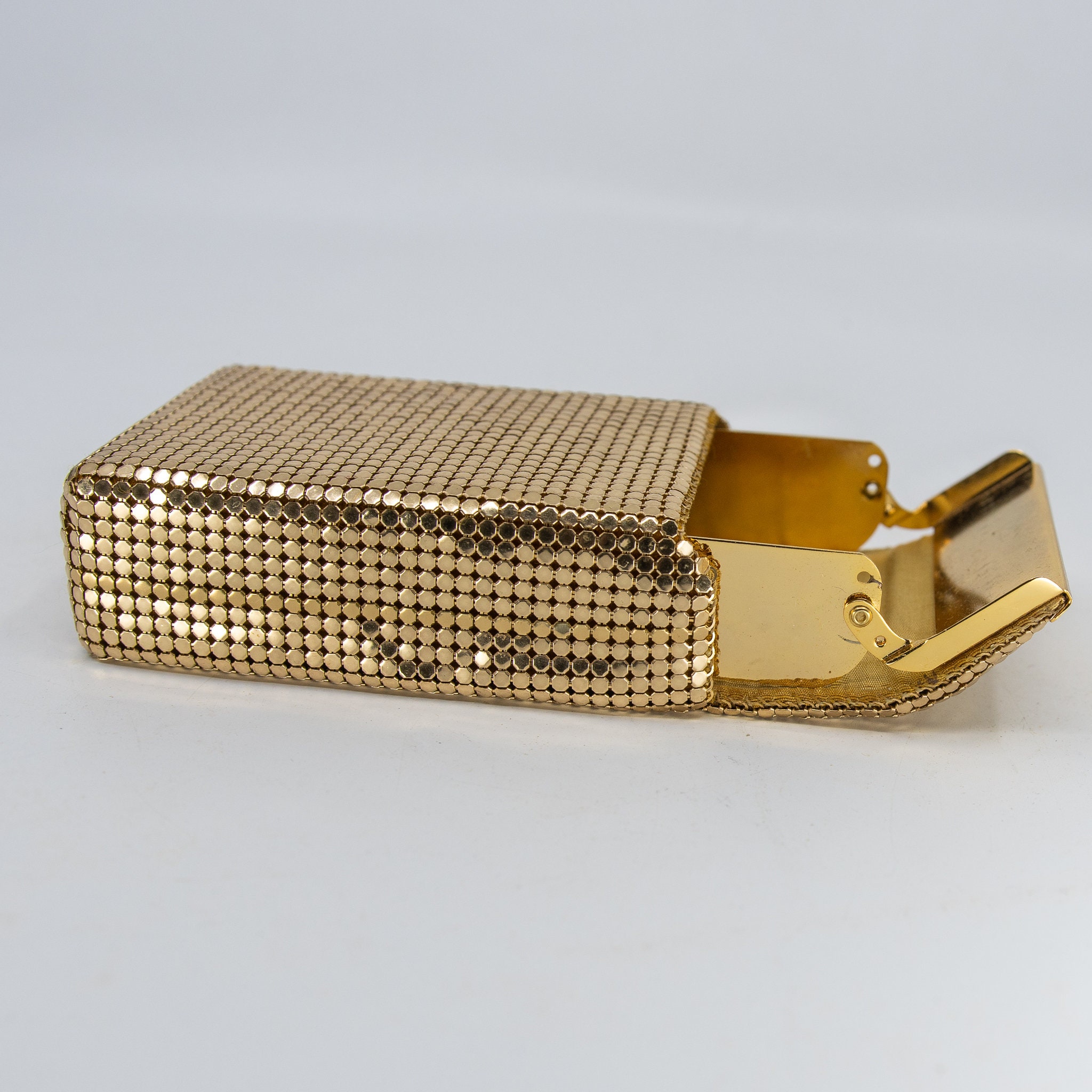 Vintage WHITING & DAVIS Cigarette Case / Box Gold With Original Dummy ...