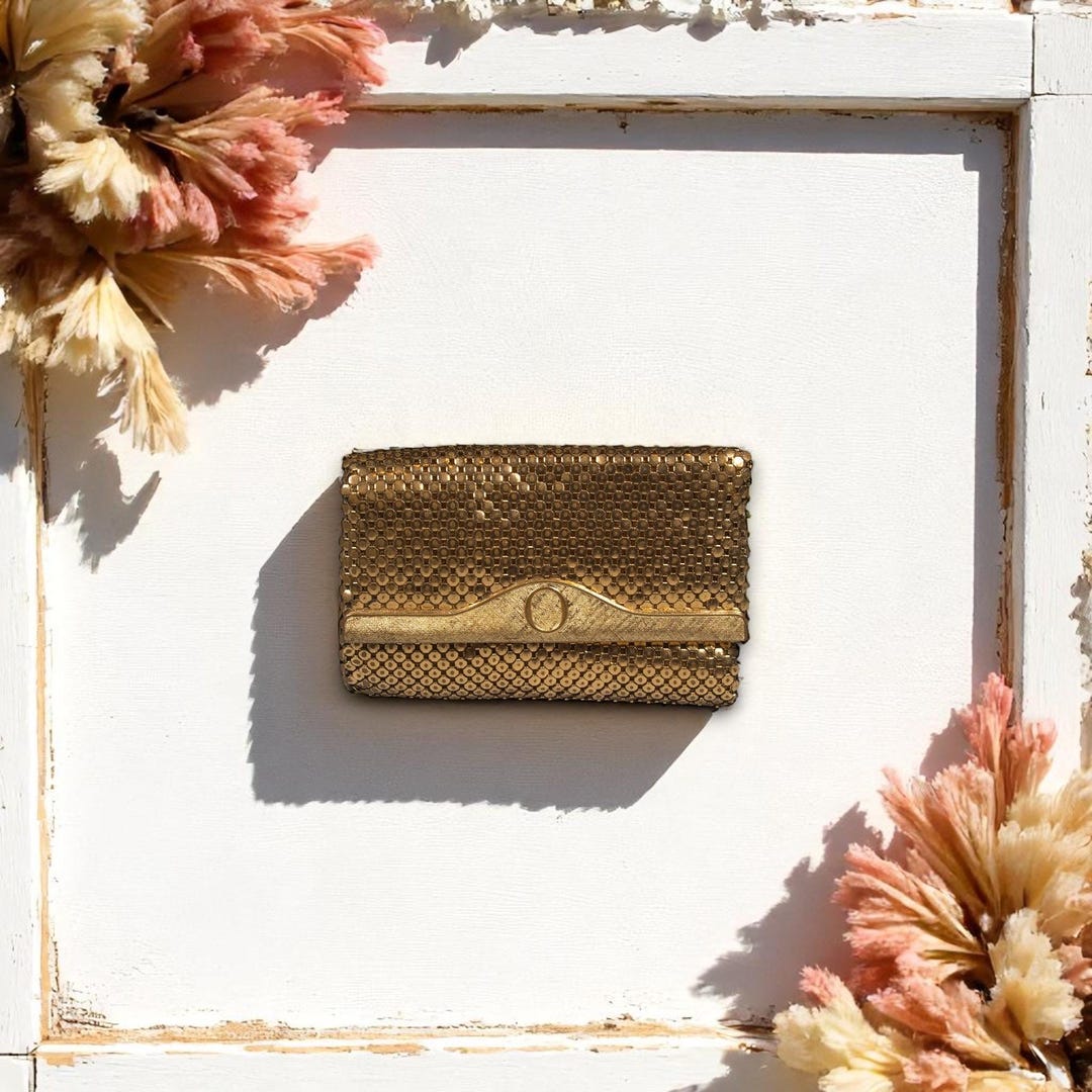Vintage OROTON Key Holder - Gold Mesh - Logo O on Front - 6 Key Slots ...