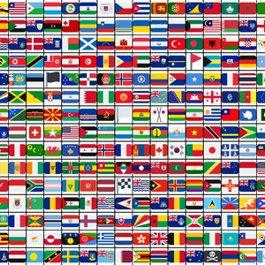 Flags of the World Emojis Bundle, ALL Official Country Flag Emojis Plus ...
